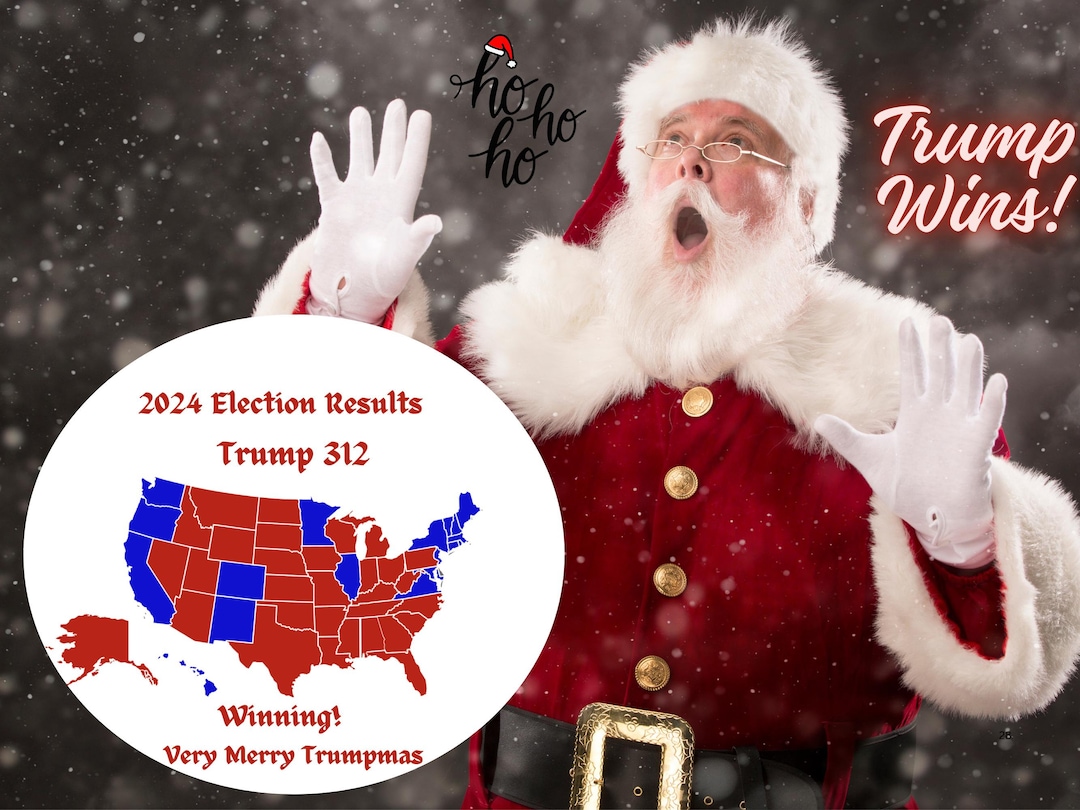 Election Map Results Ornament, Trump Supporters Gift, Holiday ...