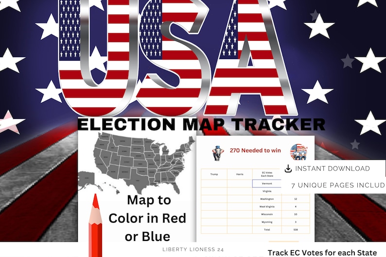 Election Map Tracker Printable – Interactive U.S. Election Night ...