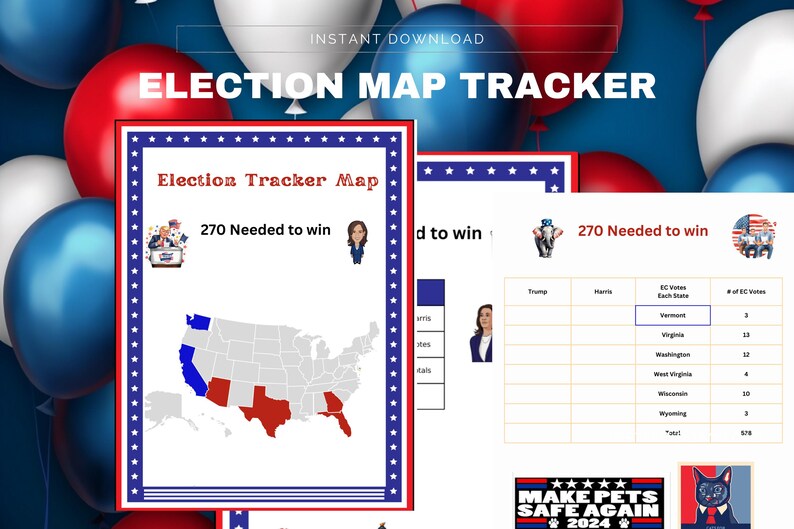 Election Map Tracker Printable – Interactive U.S. Election Night ...