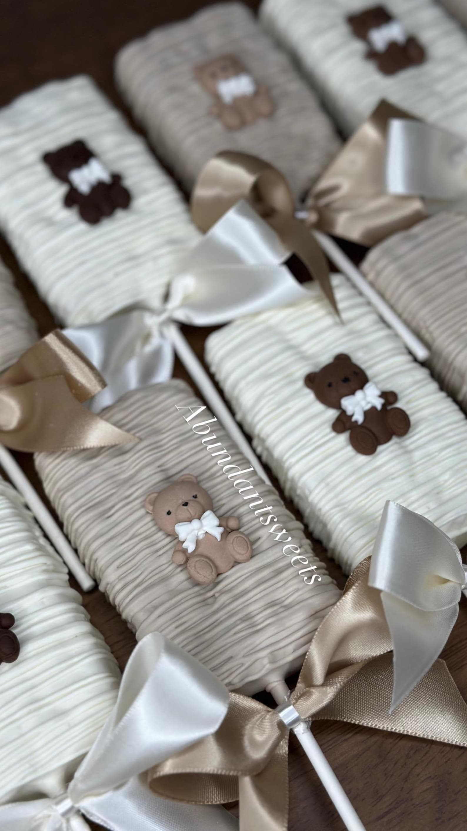 Teddy Bear Rice Crispy Treats: Baby Shower, Birthday Favors (1 Dozen ...