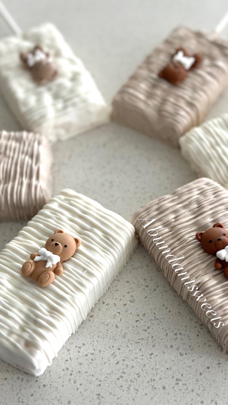 Teddy Bear Theme Chocolate Covered Rice Crispy Bear Theme Rice Crispy ...