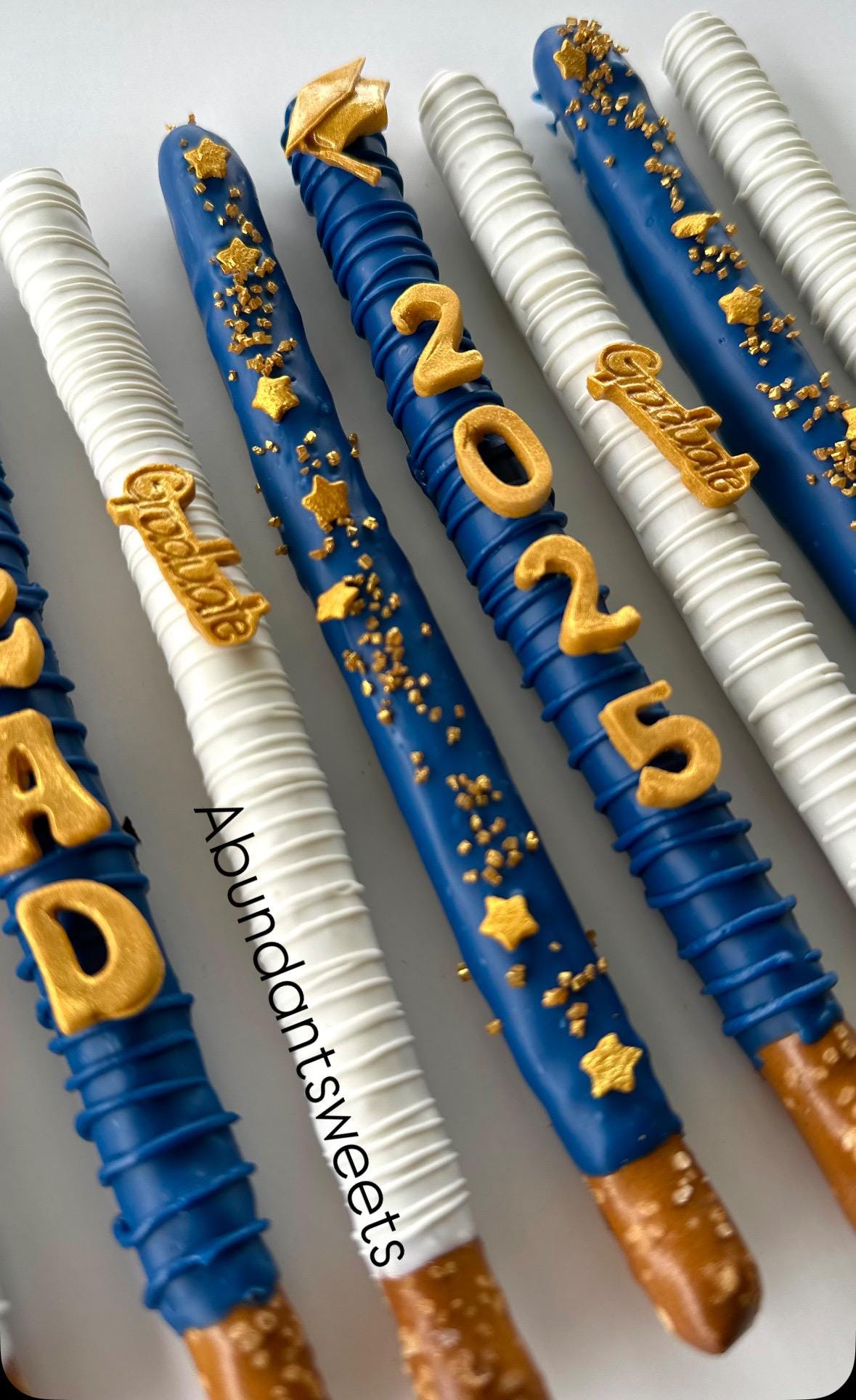 Graduation Chocolate Covered Pretzel Rods With Fondant Details - Etsy