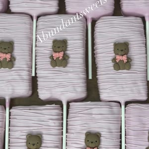 Teddy Bear Theme Chocolate Covered Rice Crispy Bear Theme Rice Crispy ...