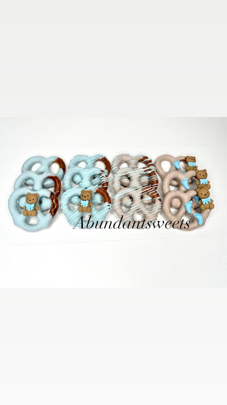 Teddy Bear Theme Chocolate Covered Pretzels Bear Theme Pretzels Teddy ...