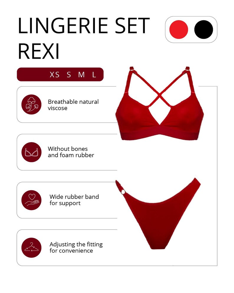 Lingerie Set of Natural Delicate Viscose in the Format of a Boneless ...