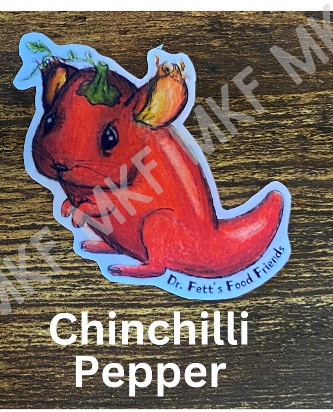 CHINCHILLI Pepper_dr. Fett's Food Friends [handmade Food Animal Combo ...