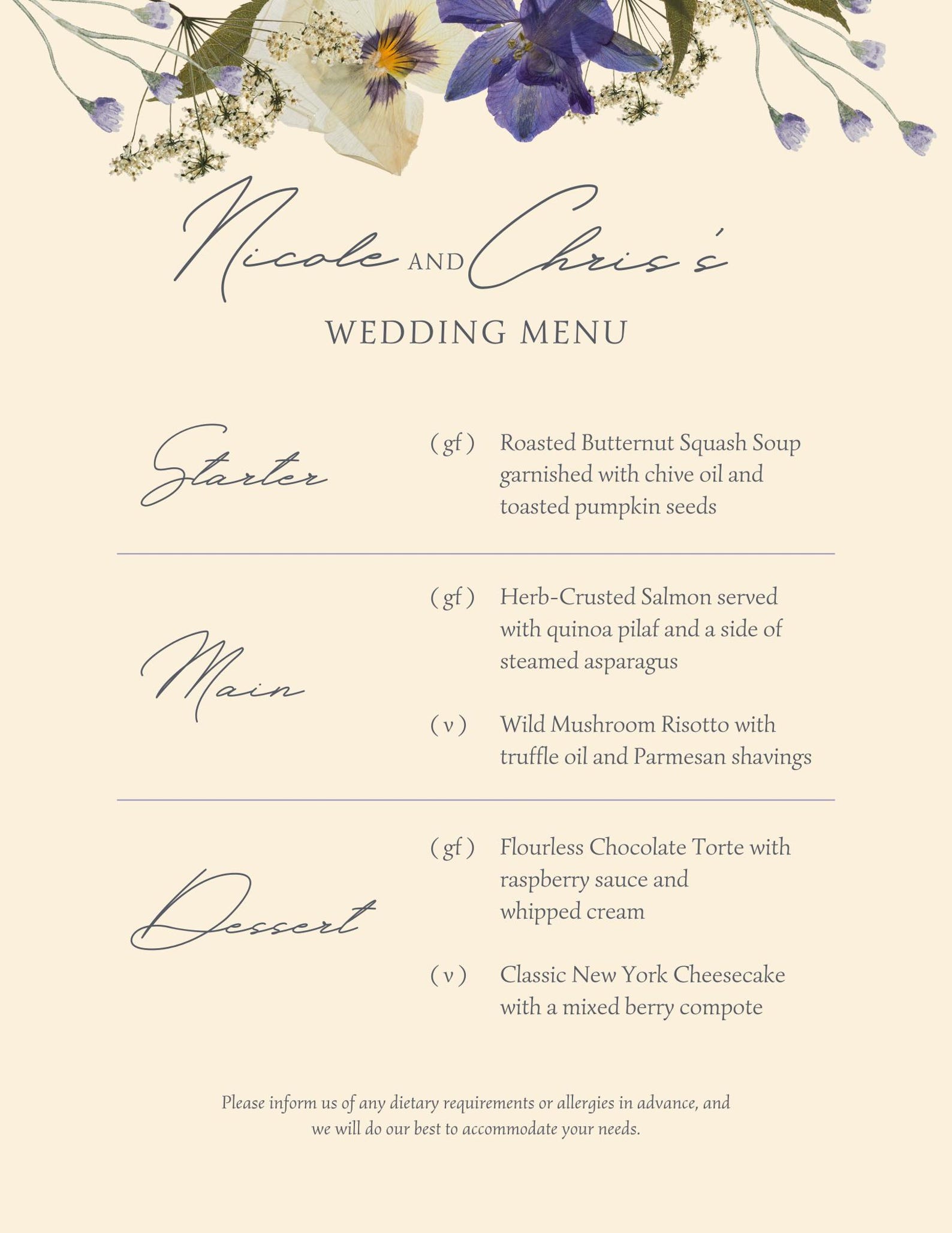 Wedding Menu Sign - Etsy
