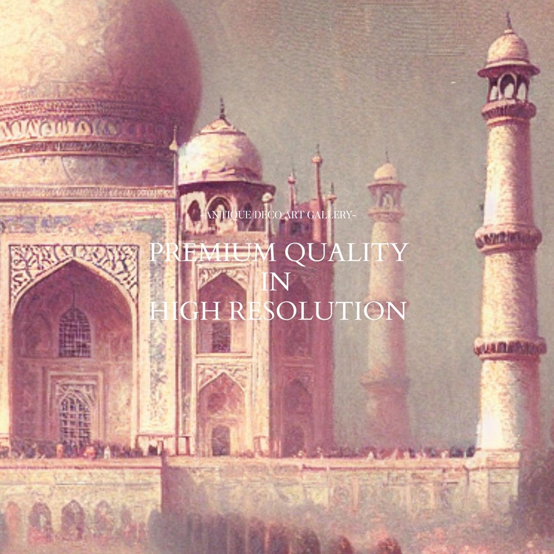 Vintage Taj Mahal Print: Retro India Oil Painting (digital Download) - Etsy