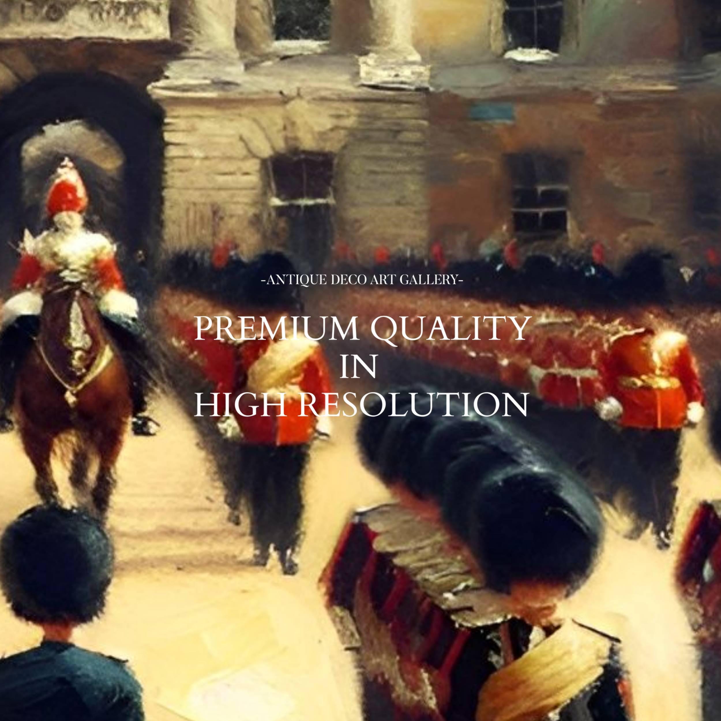 Vintage British Royal Guard Printable Wall Art in Soft Color, Vintage ...