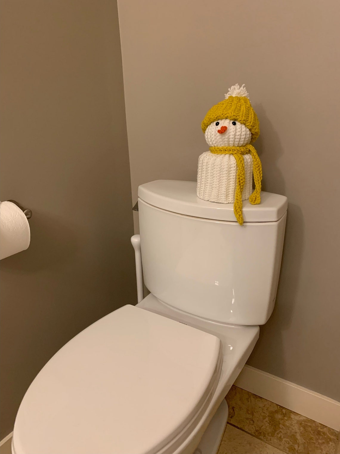 Snowman Toilet Roll Cover. - Etsy