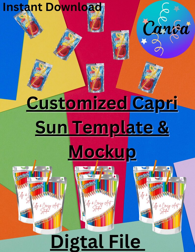 Blank Capri Sun Templatejuice Pouch Label Party Customized Dyi Party ...