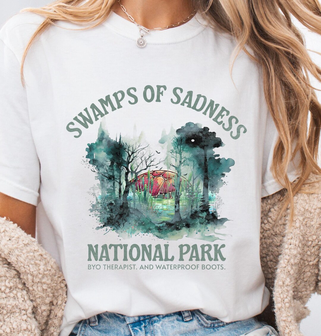 Neverending Story Tee, Swamps of Sadness National Park, Comfort Colors ...