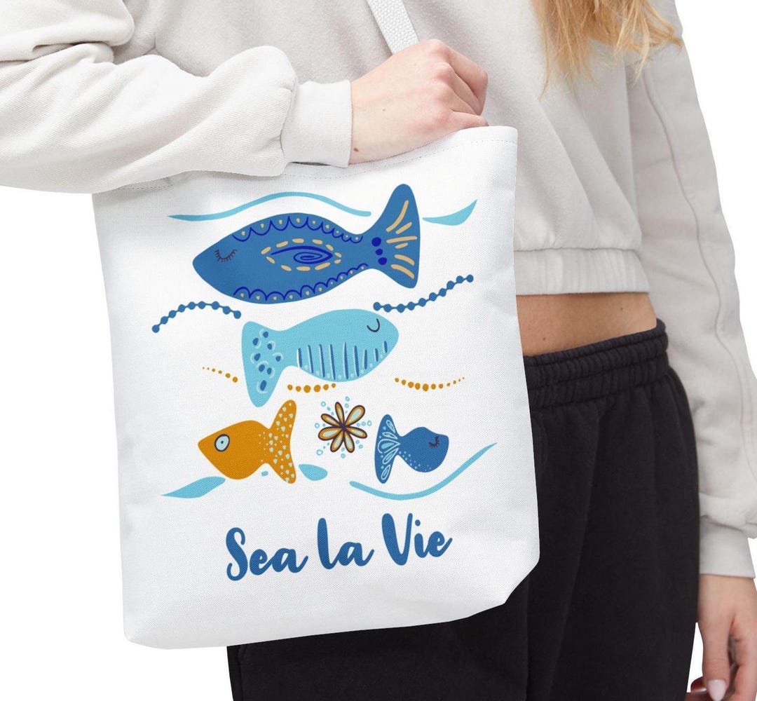 Fish Tote Bag, Sea La Vie, Fisherman Aesthetic, Tinned Fish Tote, Fish ...