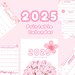 2025 Sakura Calendar, 2025 Printable Calendar, 2025 Cherry Blossoms ...