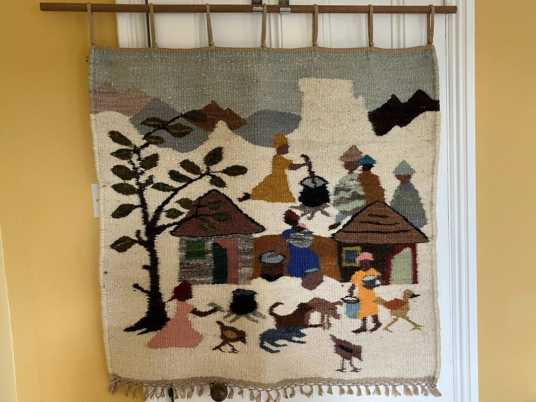 African Woven Wall Hanging, Moteng Weavers of Lesotho, Wool - Etsy