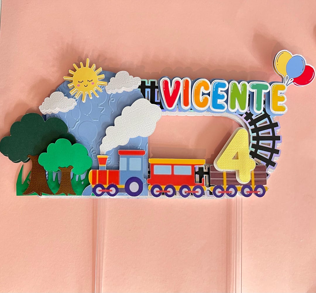 Train Cake Topper, Train 3D Cake Topper, Choo Choo Train - Etsy