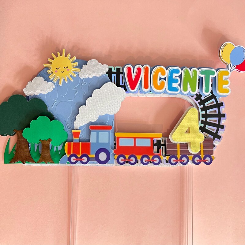 Train Cake Topper - Etsy