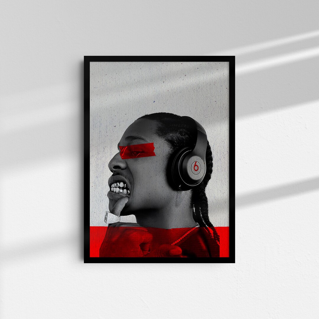 Asap Rocky Asap Rocky Poster Rapper Wall Art Asap Rocky Print Music ...