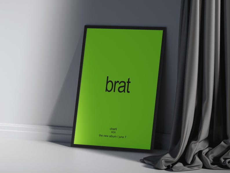 Charli XCX Brat Poster Brat Poster Print Brat Wall Art Album Cover ...