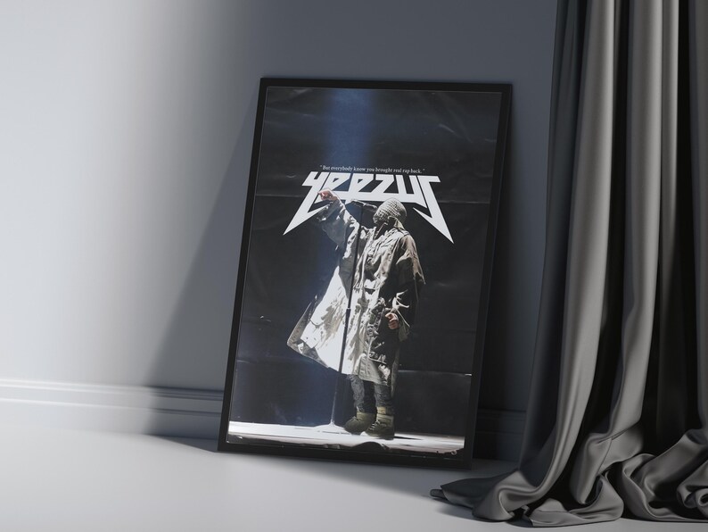 Kanye West Poster Kanye West Yeezus Poster Yeezus Album Poster Print ...