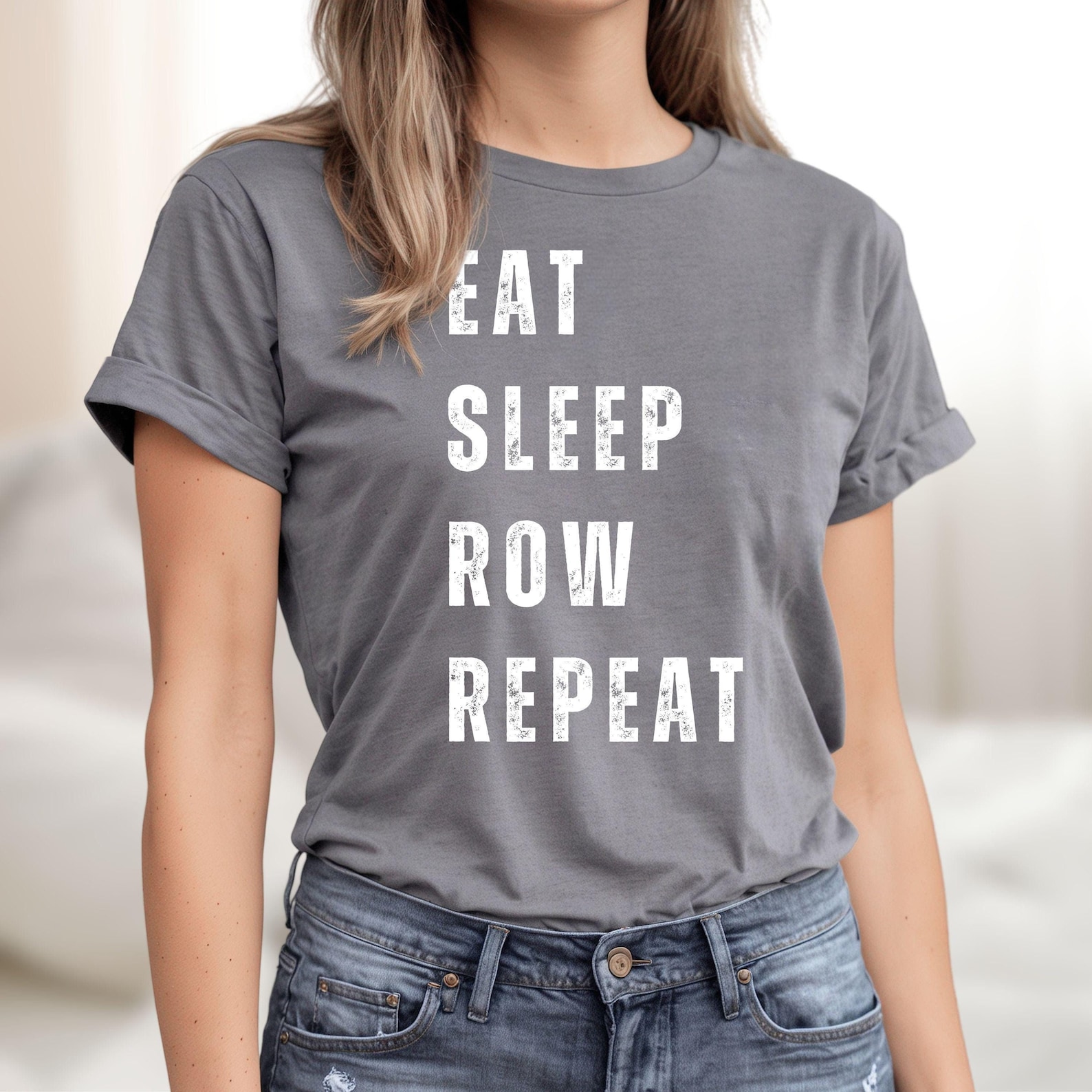 Funny Rowing Shirt, Eat Sleep Row Repeat Tshirt for Rowers, Gift for ...
