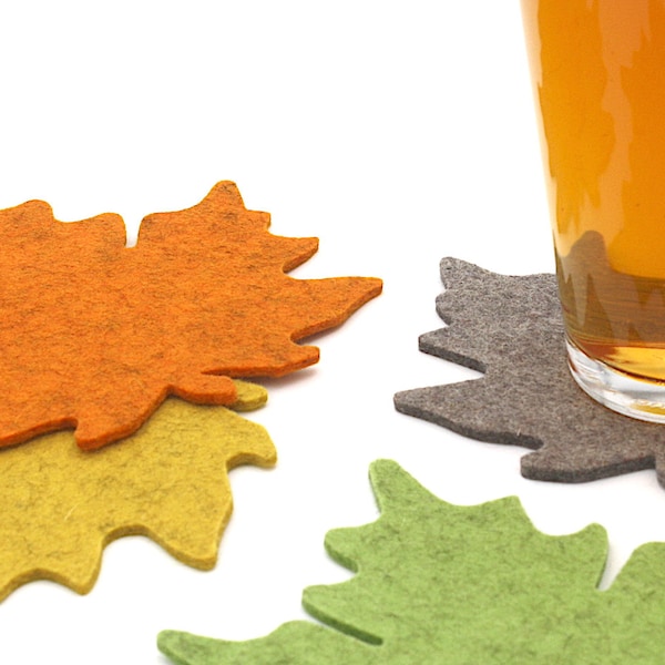 Leaf Coasters - Etsy