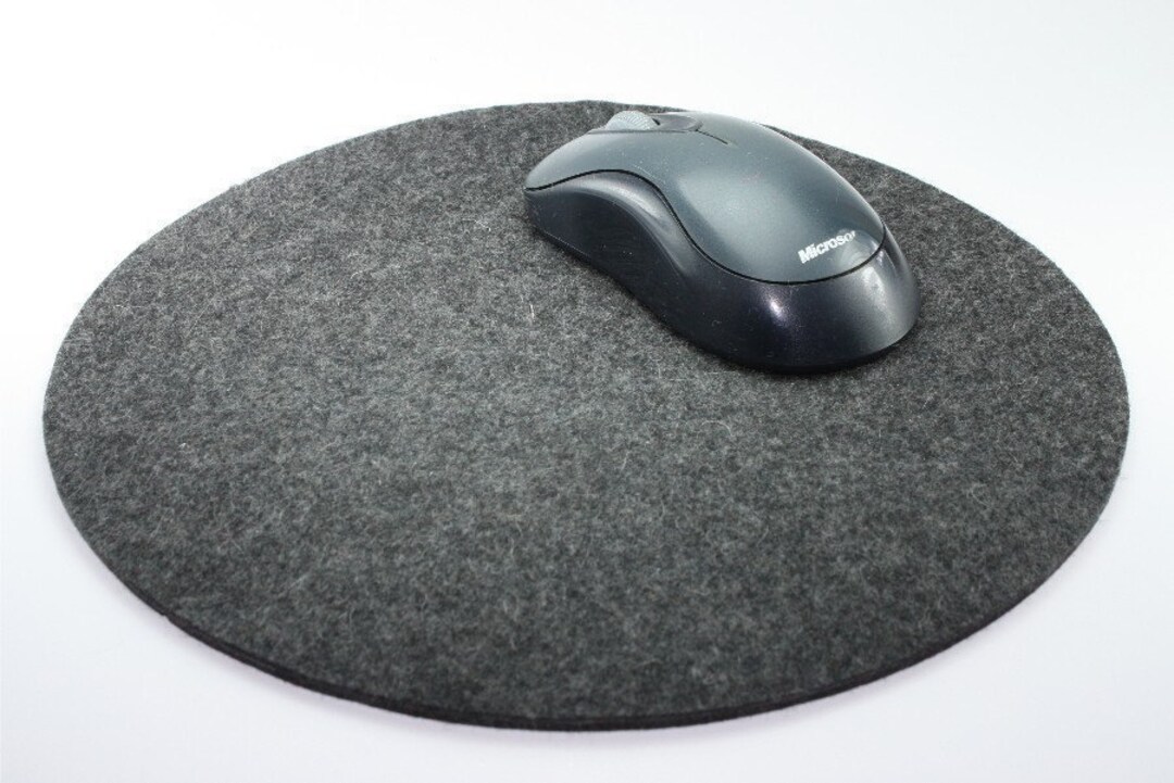 Large Round Computer Mouse Pad Mat Wool Felt Mousepad Coworker Gift - Etsy