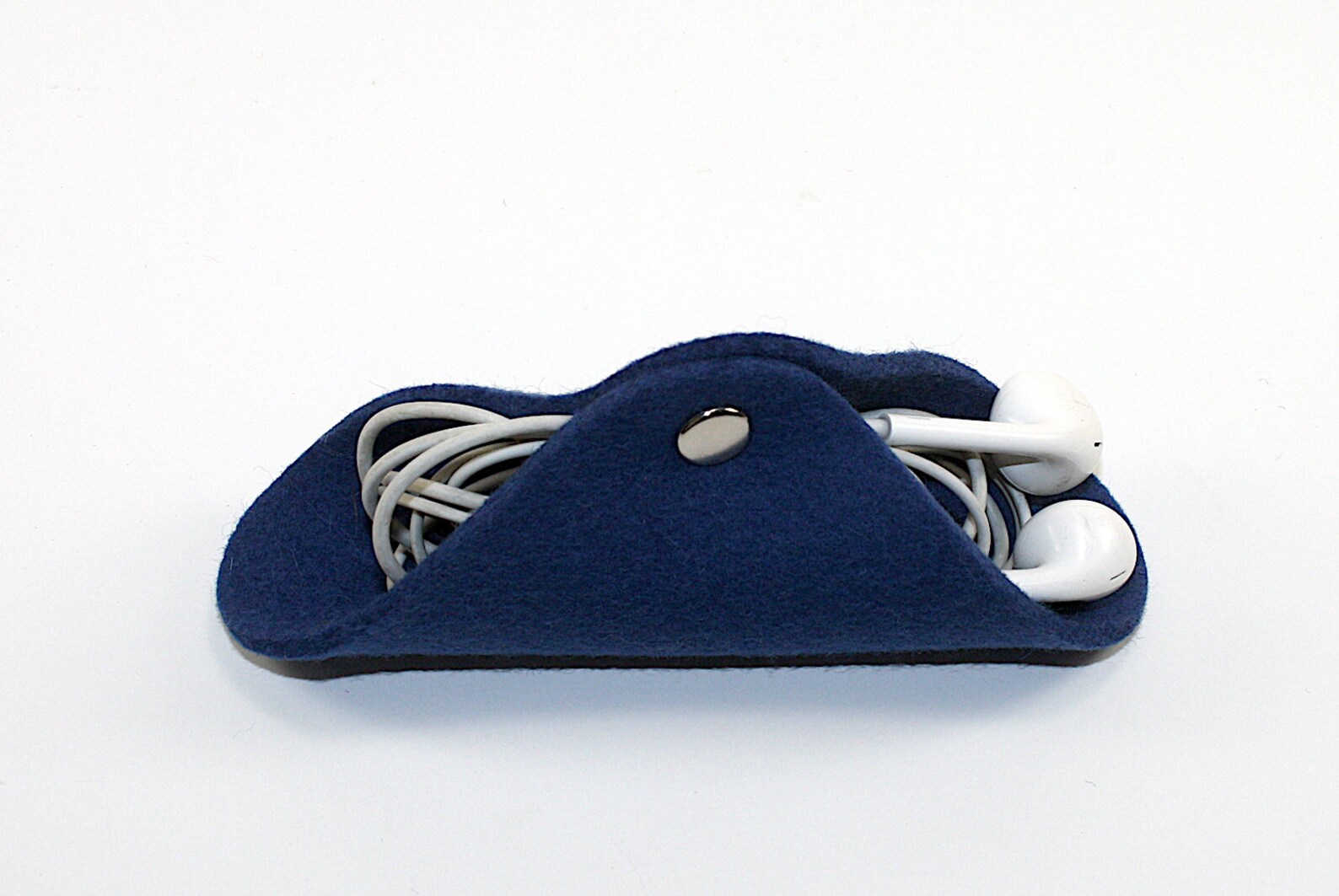 Square Cord Keeper Merino Wool Felt Ear Bud Holder Fabric Cable ...