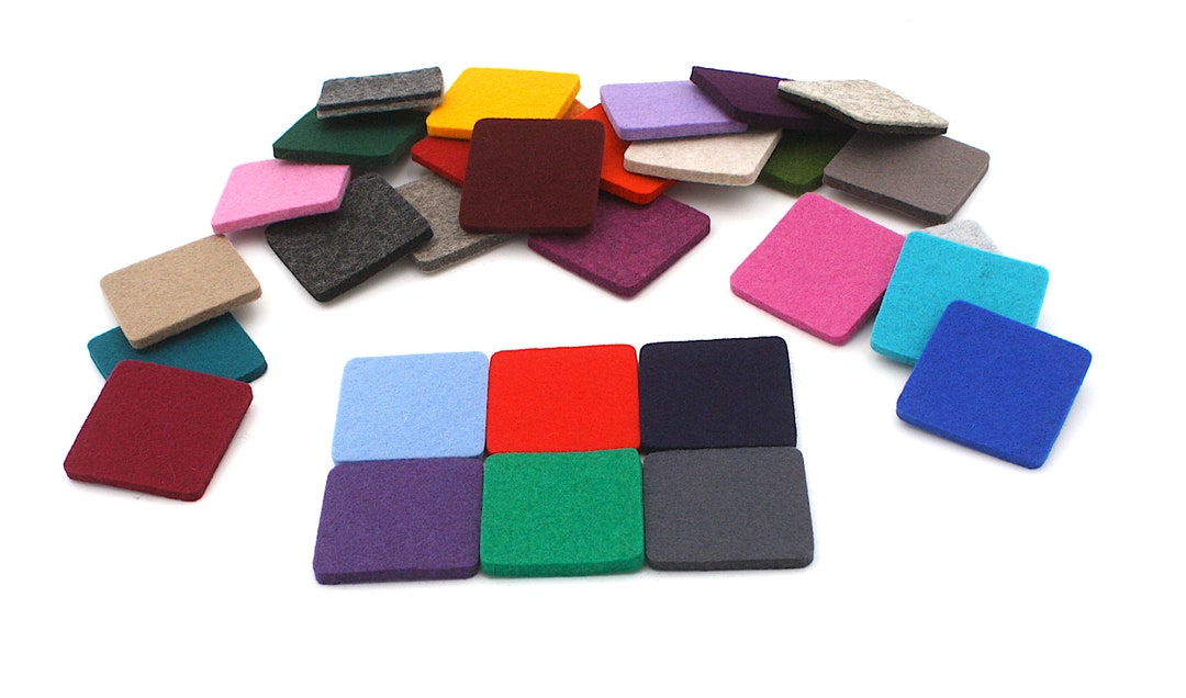 Merino Wool Felt Square Tiles: 2 Inch Craft Squares - Etsy