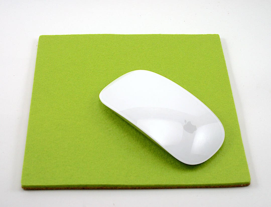 7 Inch Square Wool Felt Mouse Pad 3mm Thick Modern Mousepad Natural ...