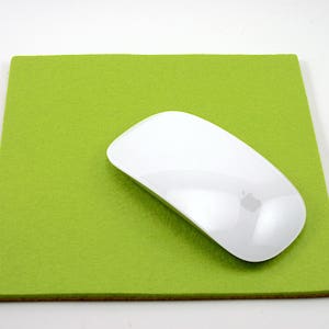 7 Inch Square Wool Felt Mouse Pad 3mm Thick Modern Mousepad Natural ...