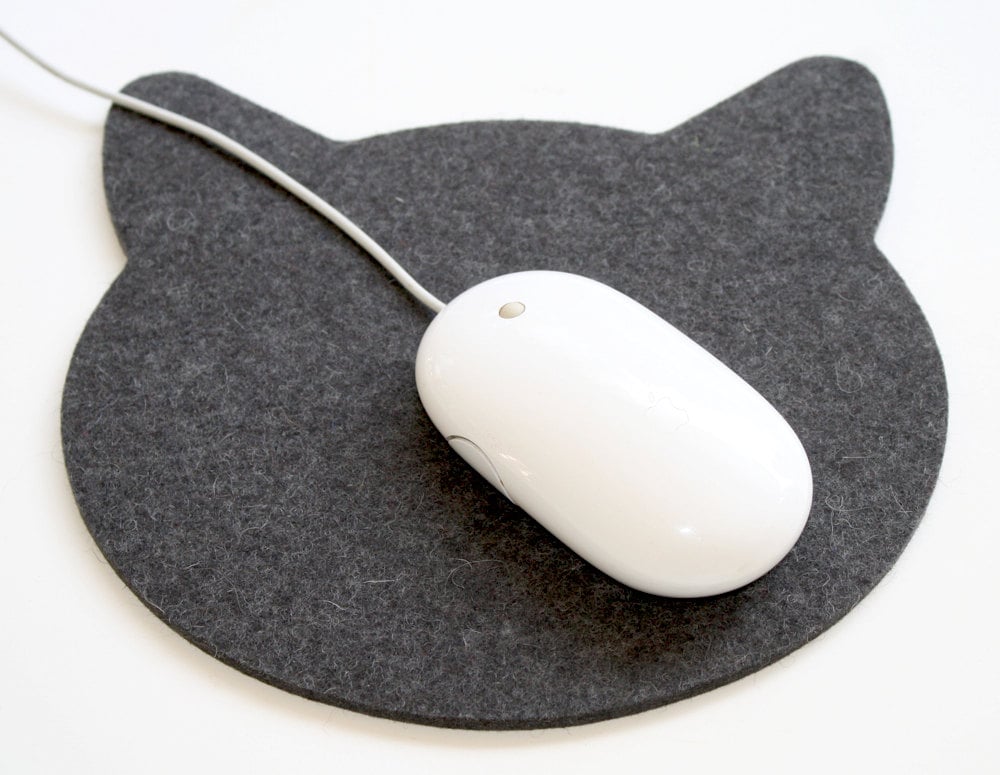 Cat Head Mouse Pad Wool Felt Computer Mousepad 5mm Thick Cute | Etsy