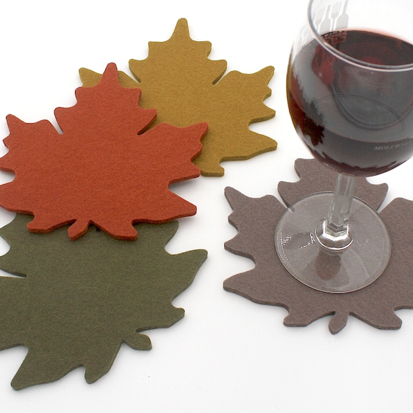Leaf Coasters - Etsy