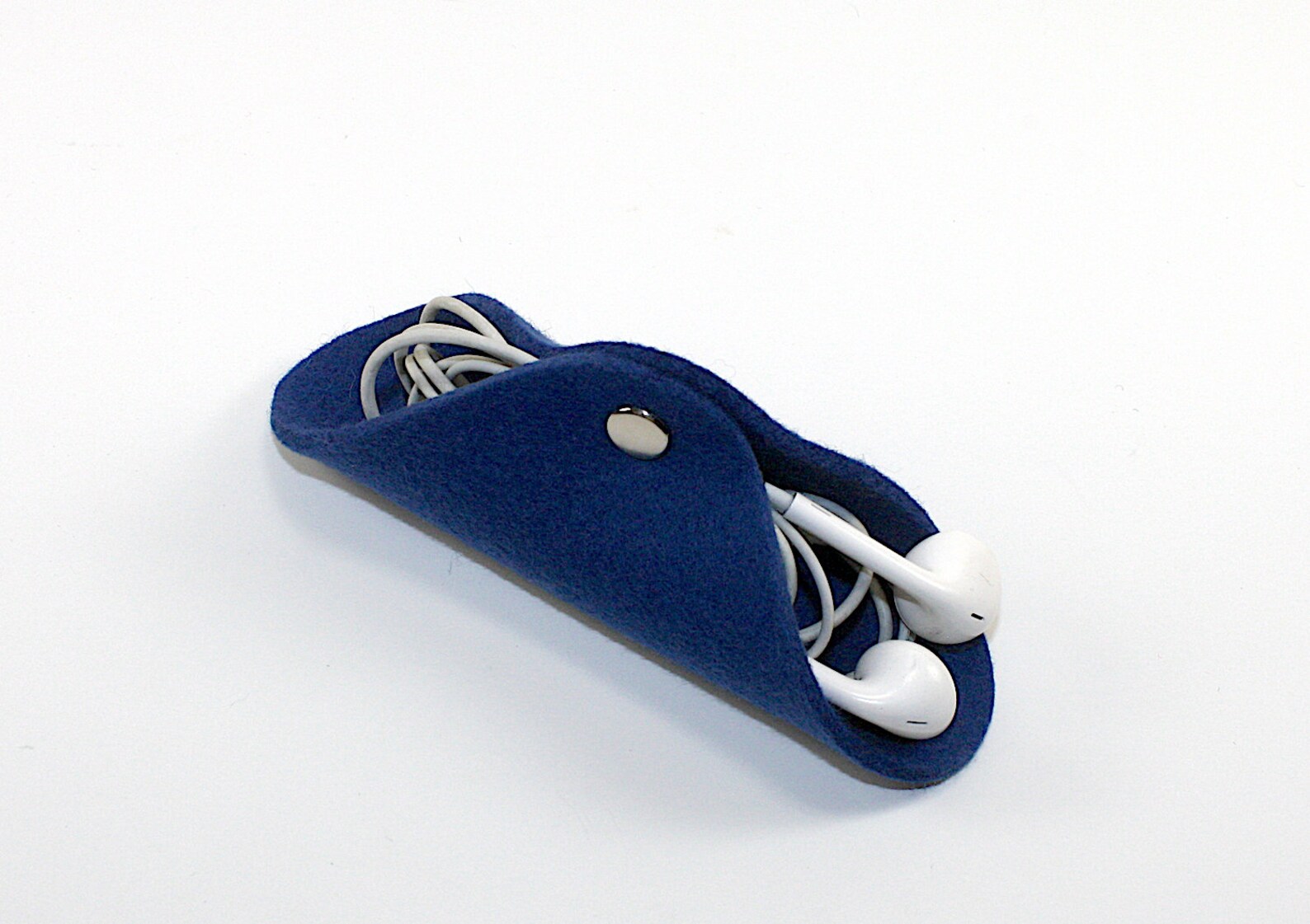Square Cord Keeper Merino Wool Felt Ear Bud Holder Fabric Cable ...