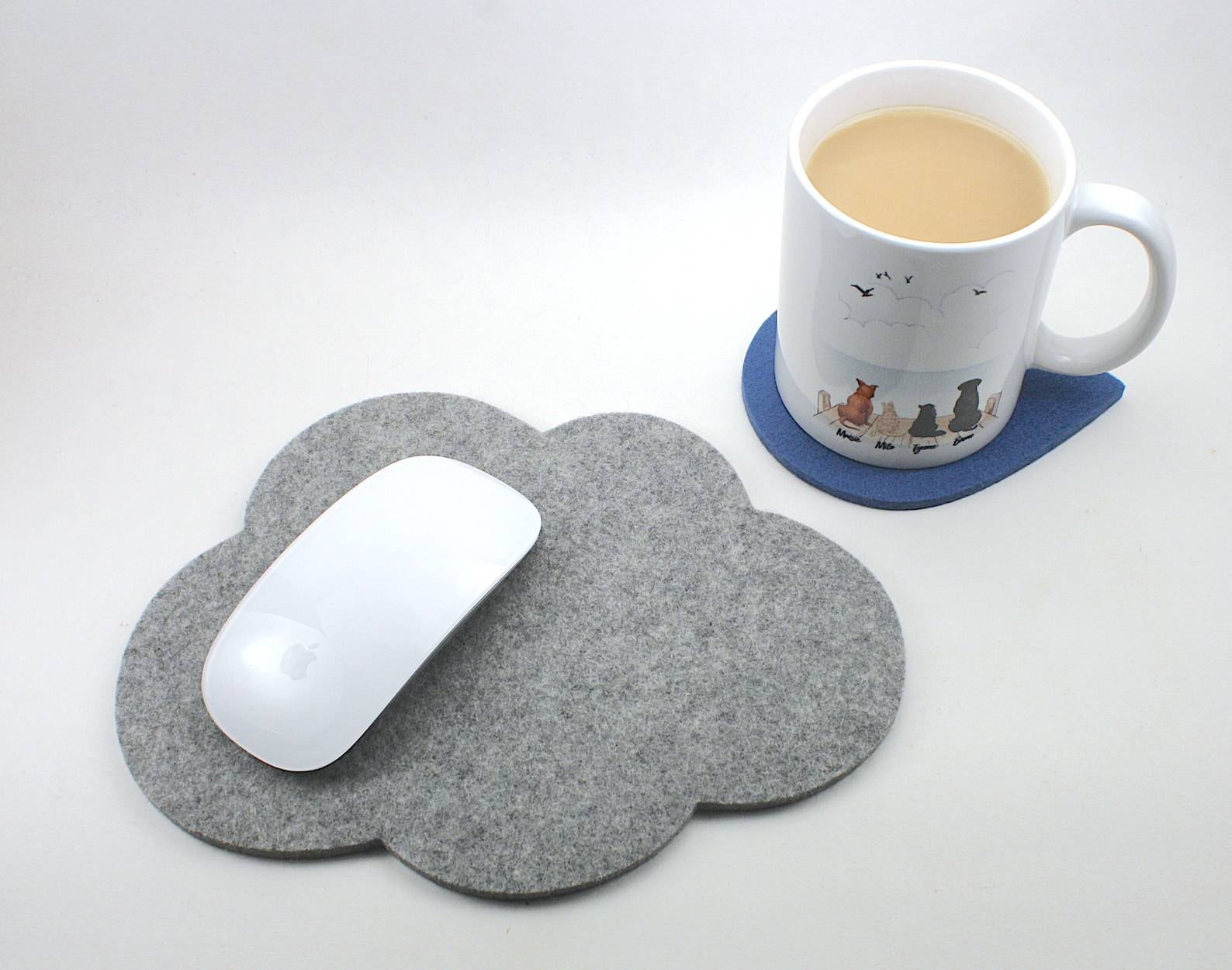 Cloud Computer Mouse Pad and Raindrop Coaster Mousepad Mouse - Etsy