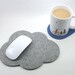 Cloud Computer Mouse Pad and Raindrop Coaster Mousepad Mouse Mat Unique ...