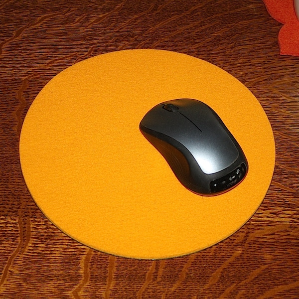 Orange Round Mouse Pad - Etsy