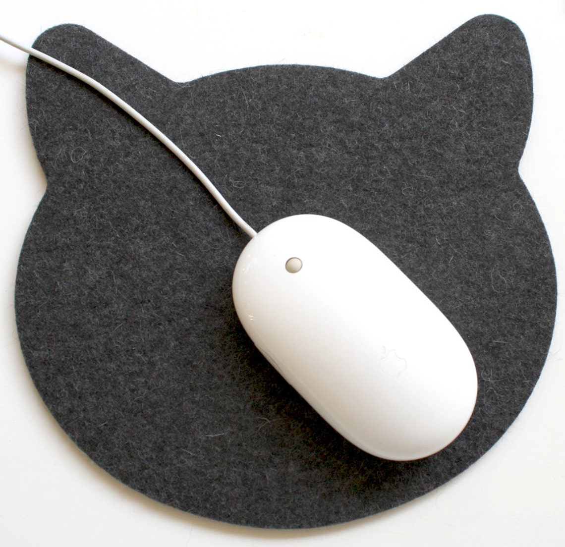 Cat Head Mouse Pad Mat Mousepad Cat Lover Gift Wool Felt - Etsy