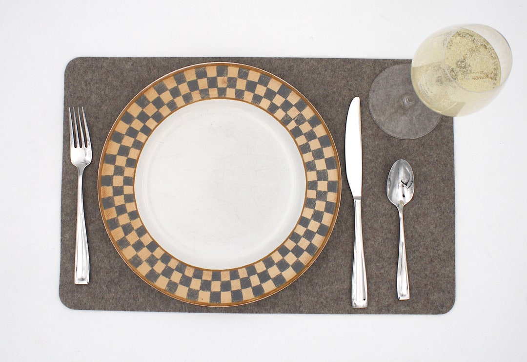 11 5/8 Inch X 18 Inch 5mm Thick Rectangle Felt Placemats in Virgin ...