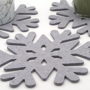 9 Inch Snowflake Trivets, Merino Wool Felt - Etsy
