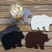 Bear Wool Felt Drink Guy Coasters Father's Day Gift Rustic Home Lodge ...