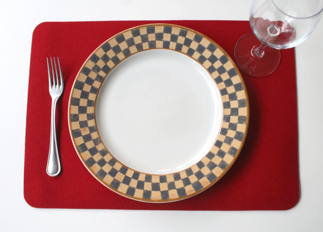 3mm Thick Merino Wool Felt Placemat: Eco Friendly Table Mat (12