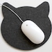 Cat Head Mouse Pad Mat Mousepad Cat Lover Gift Wool Felt Computer Desk ...