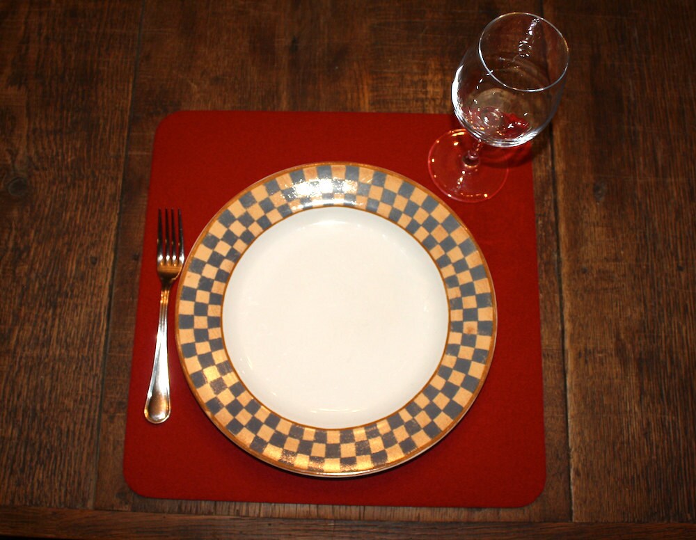 14 Inch 5mm Thick Square Table Placemats in Virgin Merino Wool - Etsy