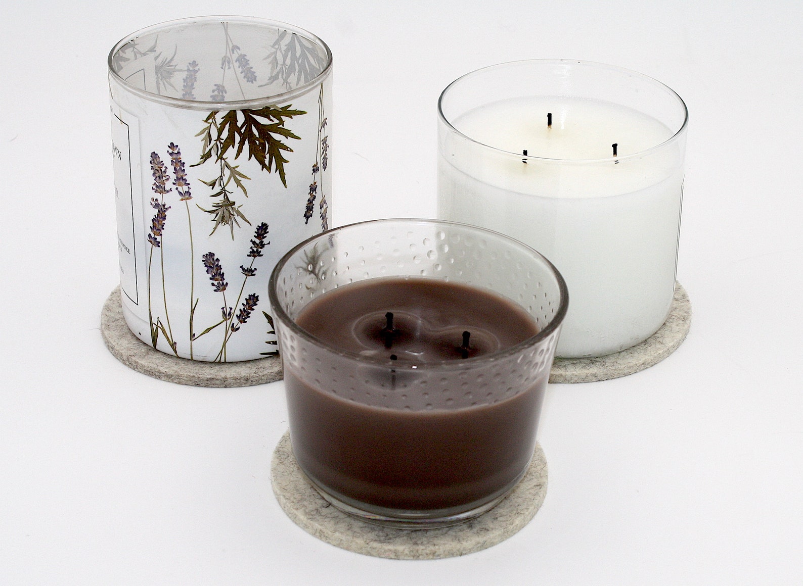 5mm Thick Merino Wool Felt Candle Coasters | Etsy