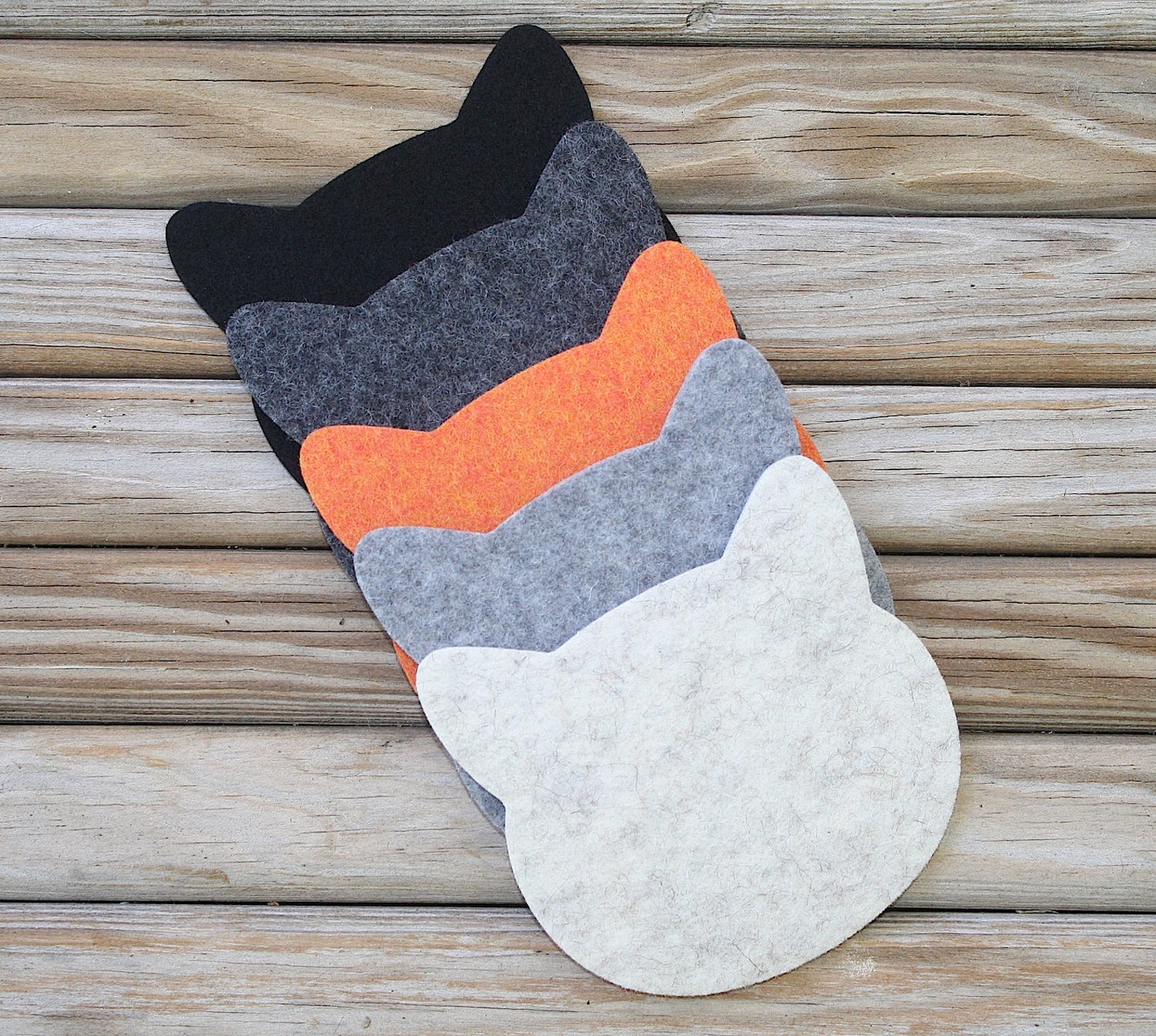 Wool Felt Cat Coasters for Drinks - Etsy