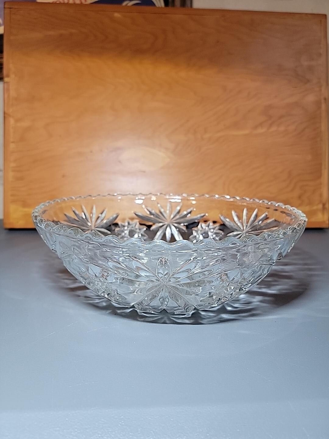 Anchor Hocking Star of David 10 1/2 Serving Bowl Early American Prescut ...