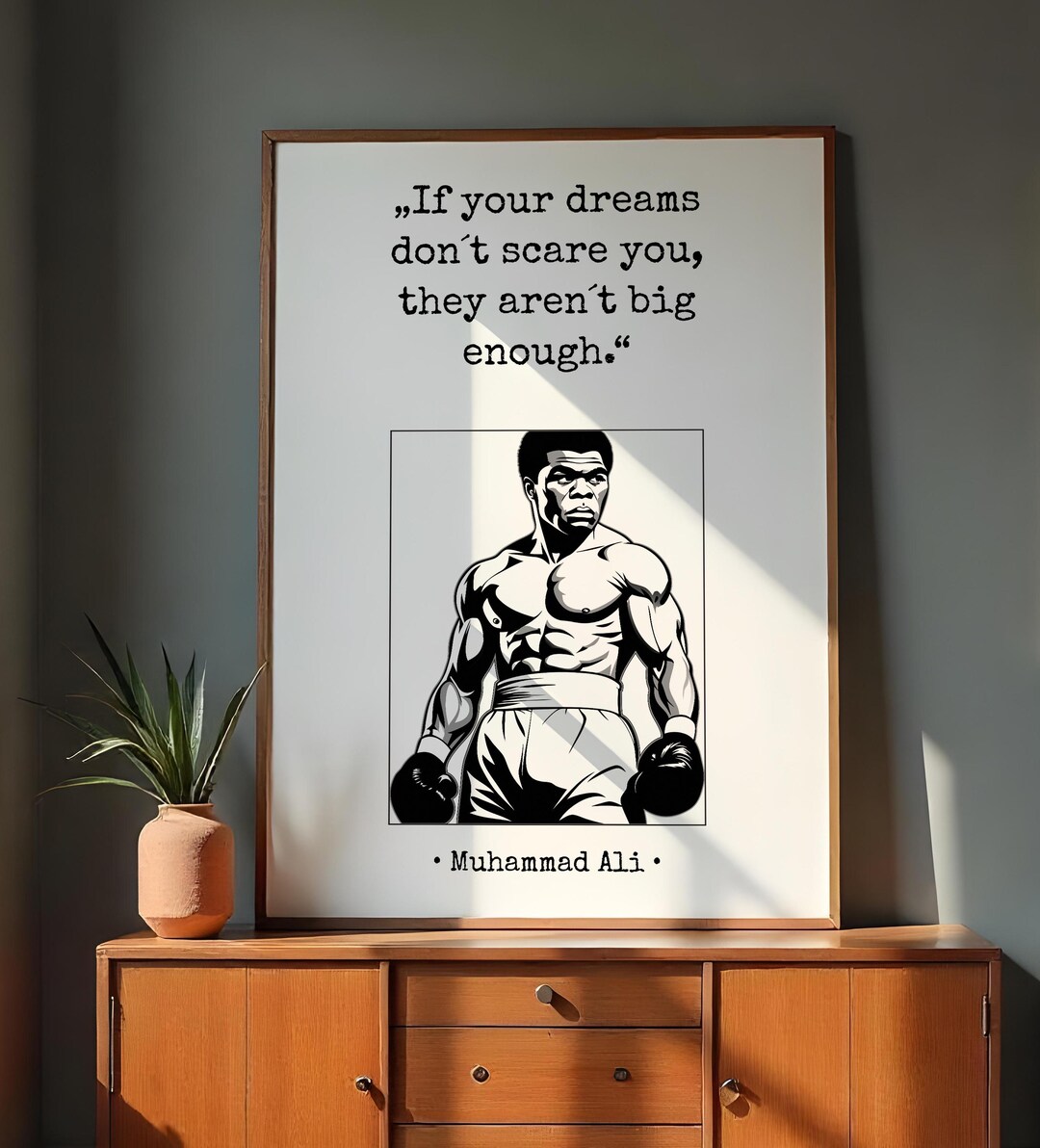 Muhammad Ali Poster Muhammad Ali Quote Poster Vintage Boxing Legend ...