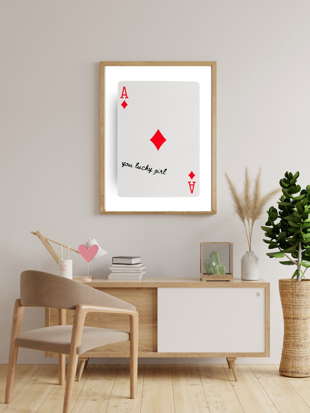 Retro Ace Playing Card Digital Art Vintage-inspired Card Print, Classic ...