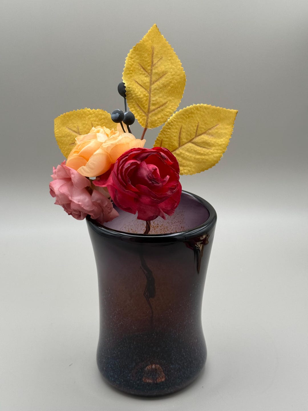 Small Glass Vase & Mini Wildflower Vase | One-of-a-kind Hand Blown ...